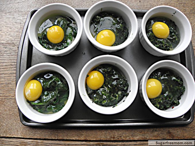 Cheesy Spinach Baked Eggs Sugar Free Mom