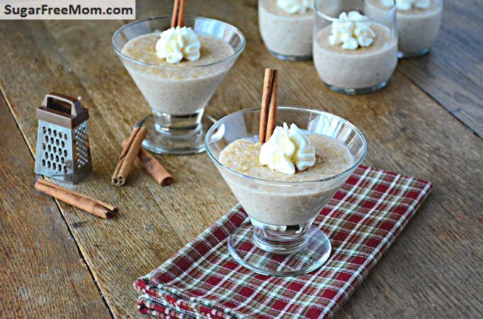 Sugar-Free Cinnamon Vanilla Rice Pudding {Dairy Free Option} - Sugar ...
