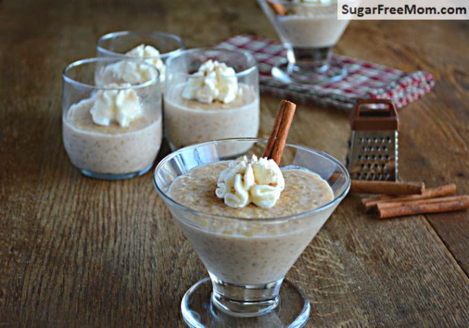 Sugar-Free Cinnamon Vanilla Rice Pudding {Dairy Free Option} - Sugar ...