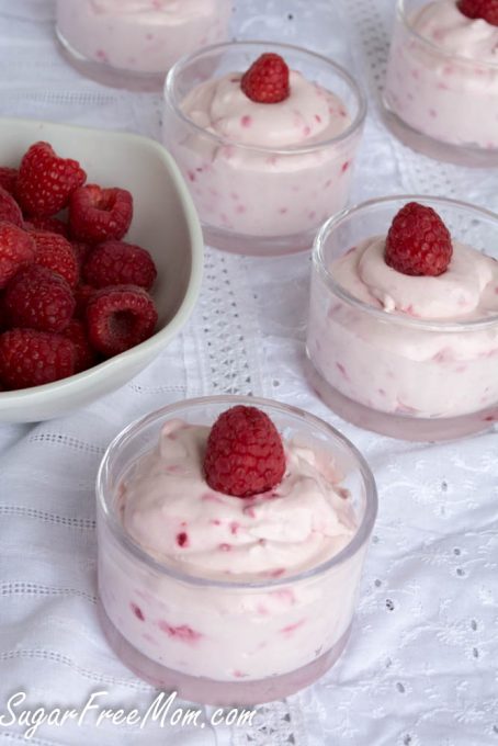 Low Carb Keto No Bake Raspberry Cheesecake Mousse - Sugar-Free Mom