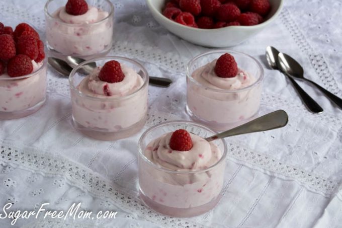 Low Carb Keto No Bake Raspberry Cheesecake Mousse - Sugar-Free Mom