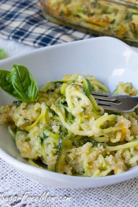 Cheesy Zucchini Pasta Quinoa Bake - Sugar-Free Mom