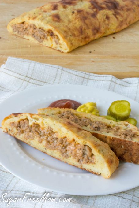 Low Carb Keto Bacon Cheeseburger Calzone - Sugar-Free Mom