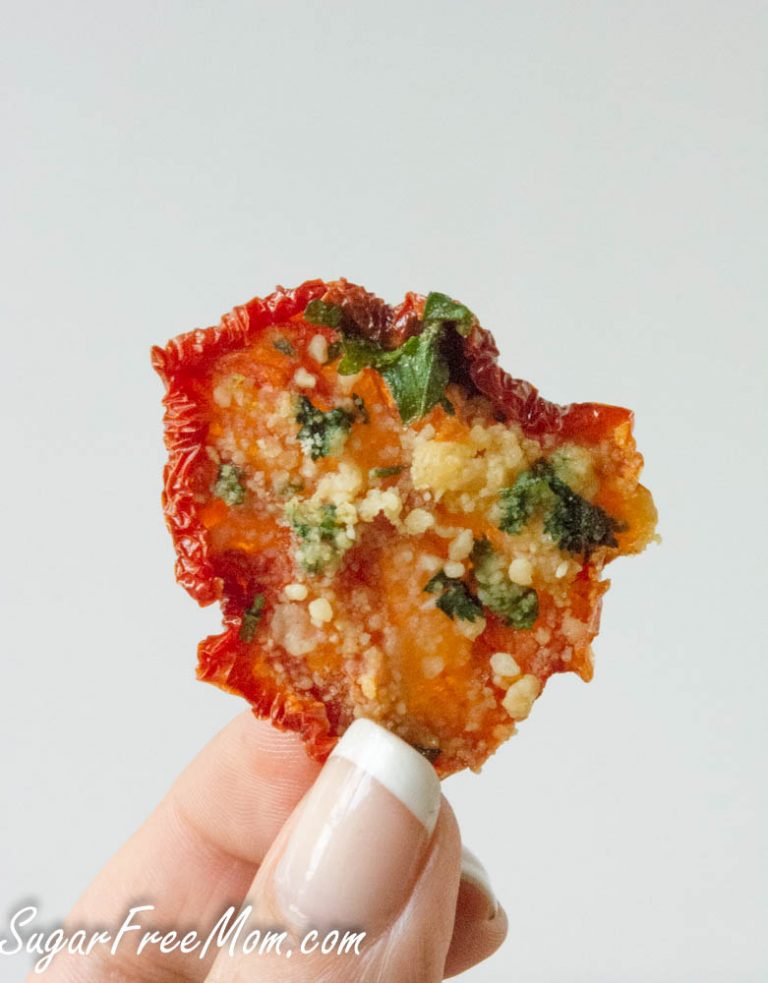 Crispy Parmesan Tomato Chips (Baked or Dehydrated) - Sugar-Free Mom