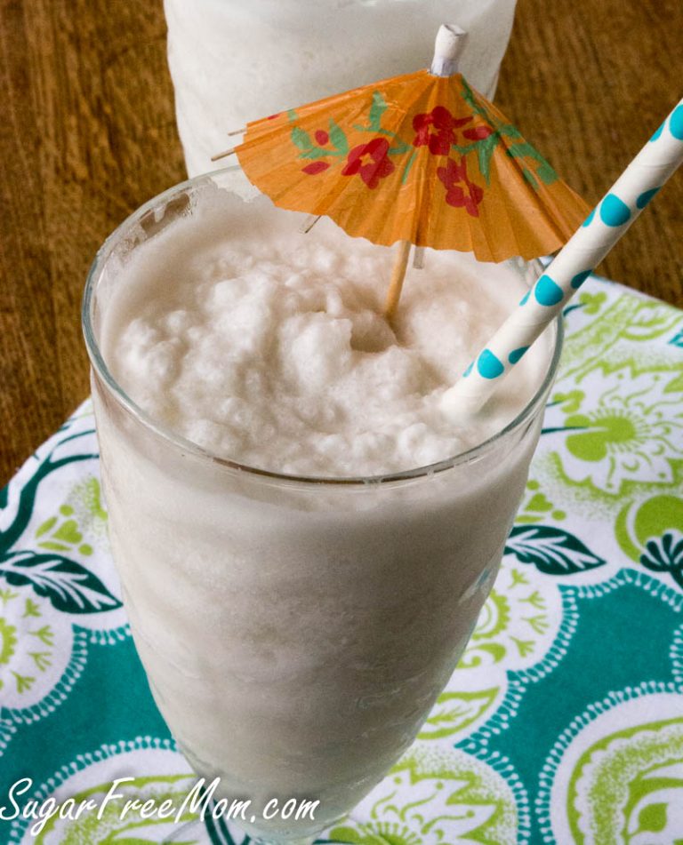 Sugar Free Frozen Coconut Daiquiri Slushie Mocktail - Sugar-Free Mom