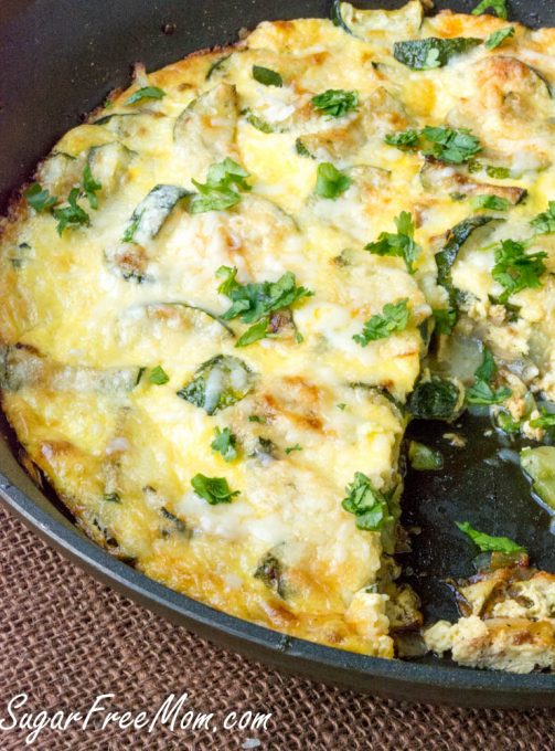 Low Carb Cheesy Zucchini Frittata - Sugar-Free Mom