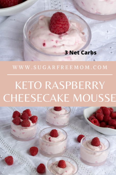 Low Carb Keto No Bake Raspberry Cheesecake Mousse