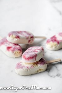 Keto Raspberry Cheesecake Popsicles - Sugar-Free Mom
