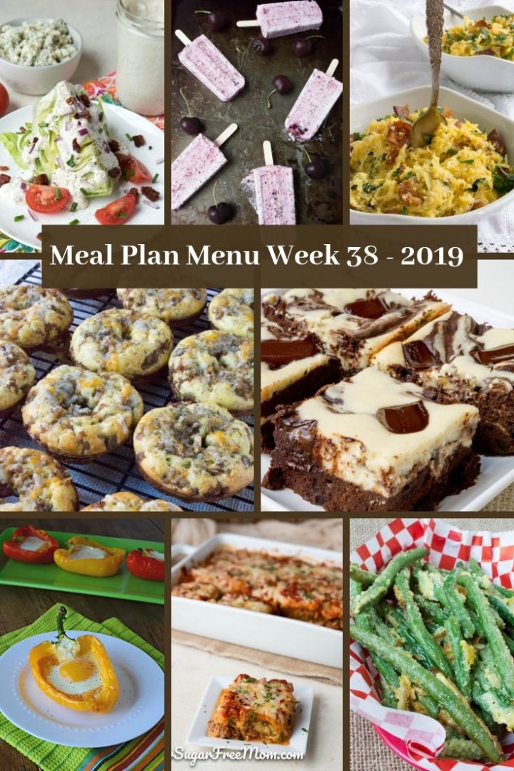 Low Carb Keto Meal Plan Menu Week 38 - Sugar-Free Mom