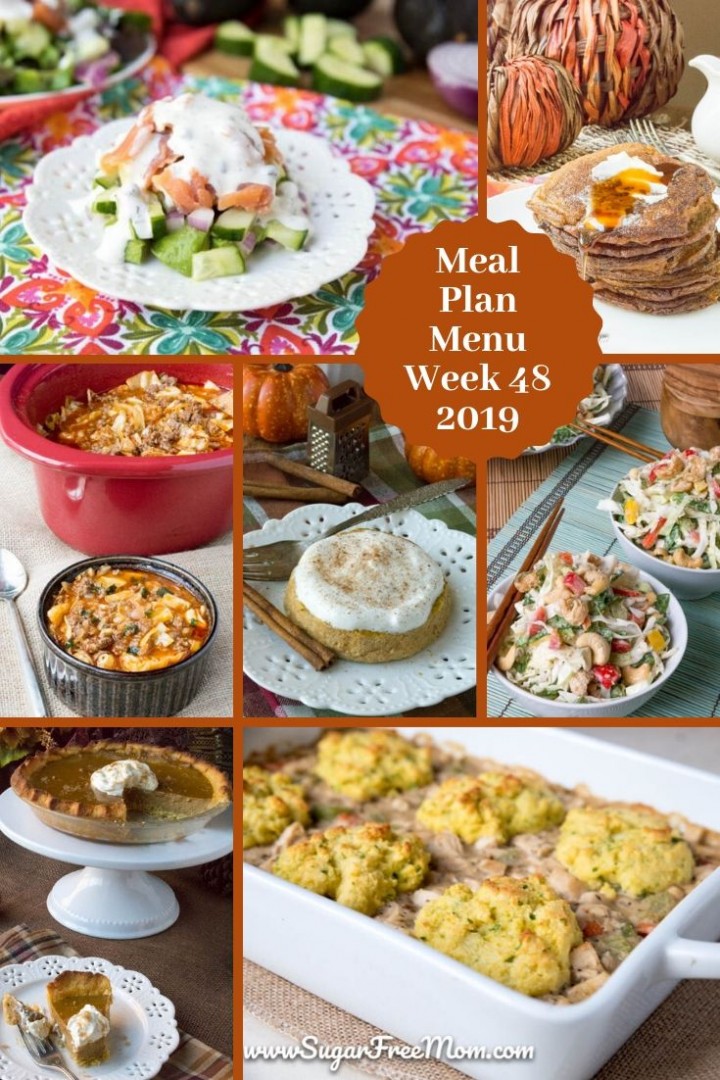 Low Carb Keto Meal Plan Menu Week 48 - Sugar-Free Mom