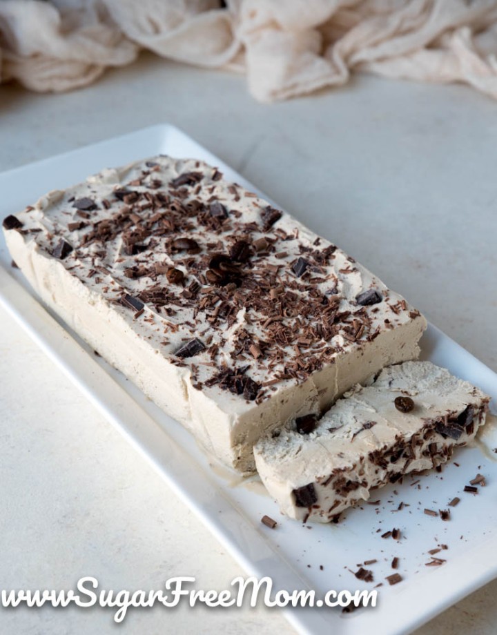 Sugar Free Low Carb Keto Frozen Coffee Semifreddo Dessert - Sugar-Free Mom