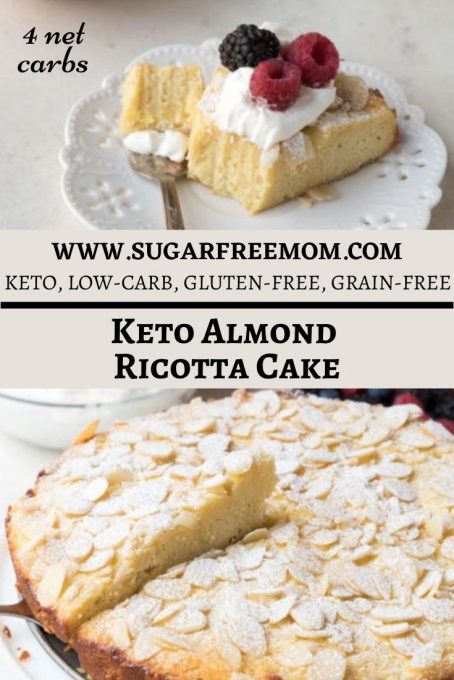 Low Carb Keto Almond Ricotta Cake - Sugar-Free Mom