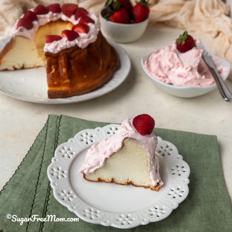 Light Sugar Free Low Carb Keto Angel Food Cake Recipe - Sugar-Free Mom