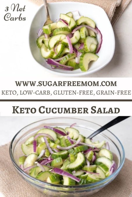 Low Carb Keto Cucumber Dill Salad - Sugar-Free Mom