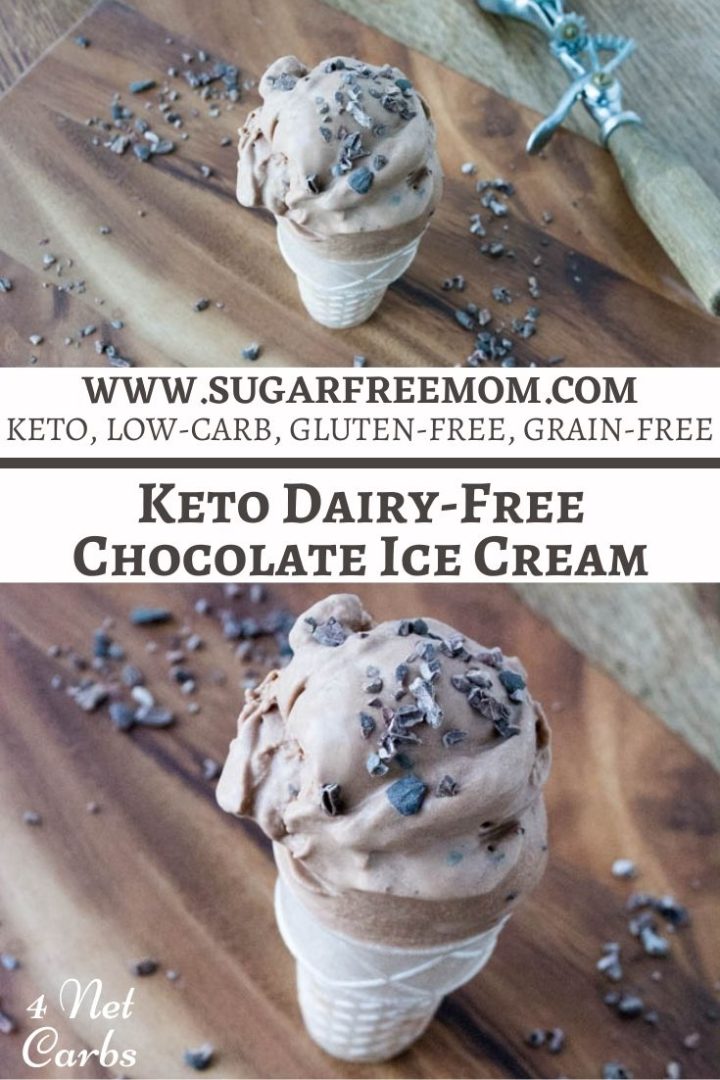 Easy Keto Low Carb Chocolate Ice Cream (Dairy Free) - Sugar-Free Mom