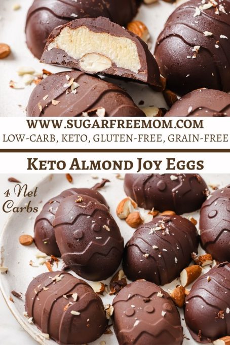 Sugar Free Low Carb Keto Almond Joy Easter Eggs - Sugar-Free Mom