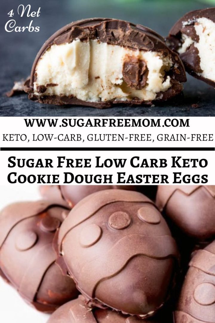 Sugar Free Low Carb Keto Cookie Dough Easter Eggs - Sugar-Free Mom