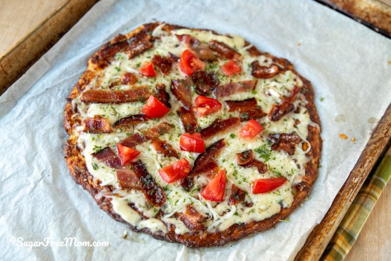 Low Carb Keto Cottage Cheese Chicken Crust Pizza - Sugar-Free Mom