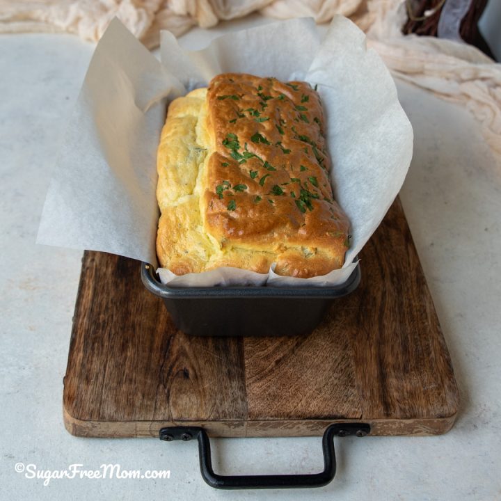 High Protein Keto Garlic Herb Cottage Cheese Bread Sugar Free Mom