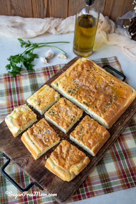 High Protein Keto Garlic Herb Cottage Cheese Bread - Sugar-Free Mom