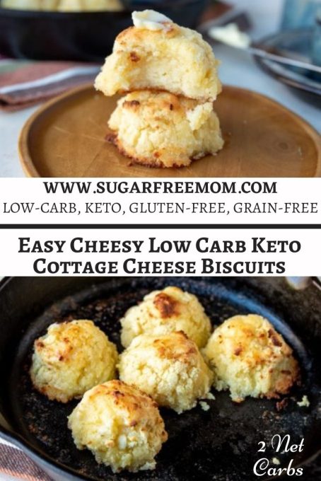 Easy Cheesy Low Carb Keto Cottage Cheese Biscuits - Sugar-Free Mom