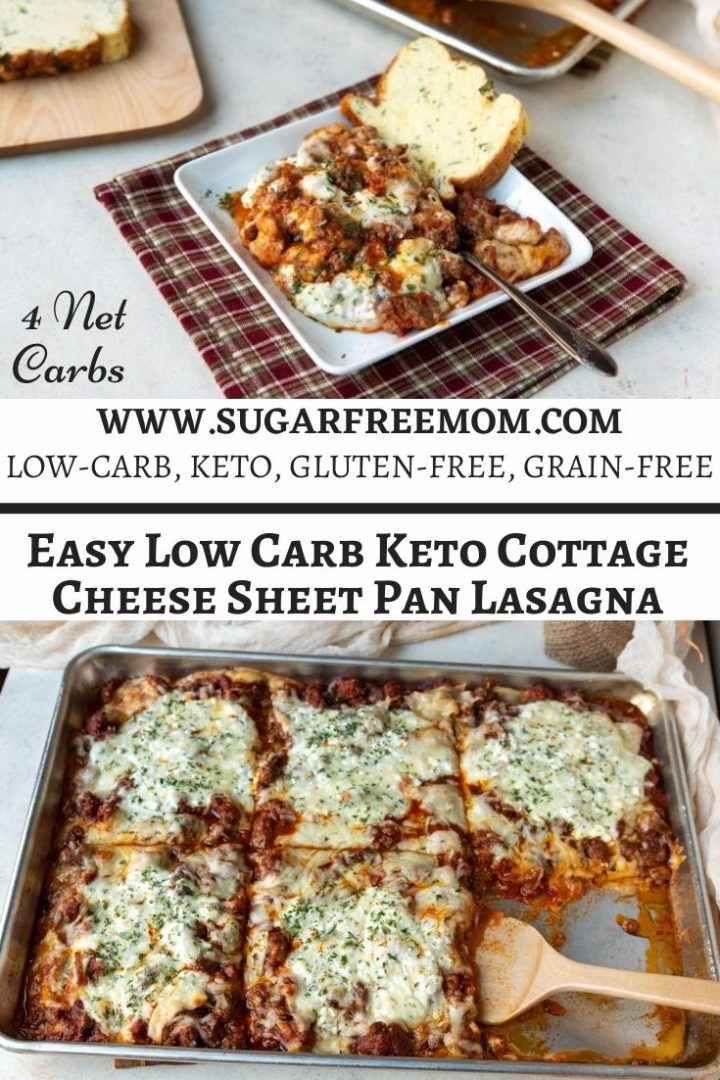 Easy Low Carb Keto Cottage Cheese Sheet Pan Lasagna - Sugar-Free Mom