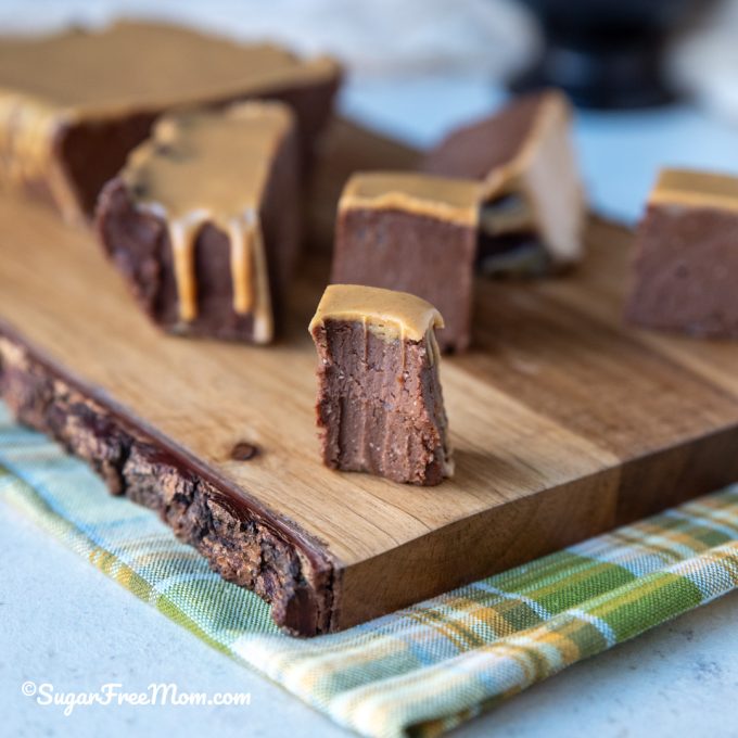 Keto Chocolate Peanut Butter Cottage Cheese Fudge - Sugar-Free Mom