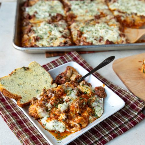 Easy Low Carb Keto Cottage Cheese Sheet Pan Lasagna - Sugar-Free Mom