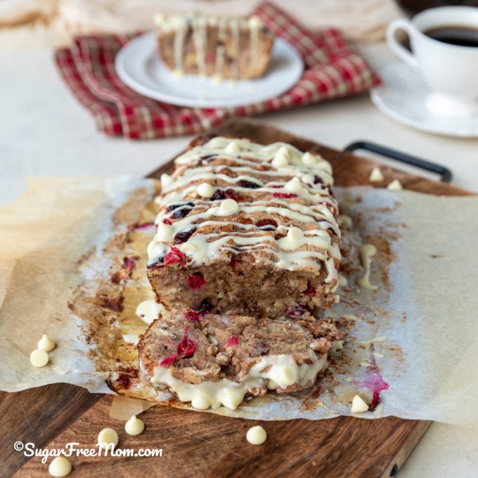 Easy Keto Holiday Cranberry Cottage Cheese Bread - Sugar-Free Mom