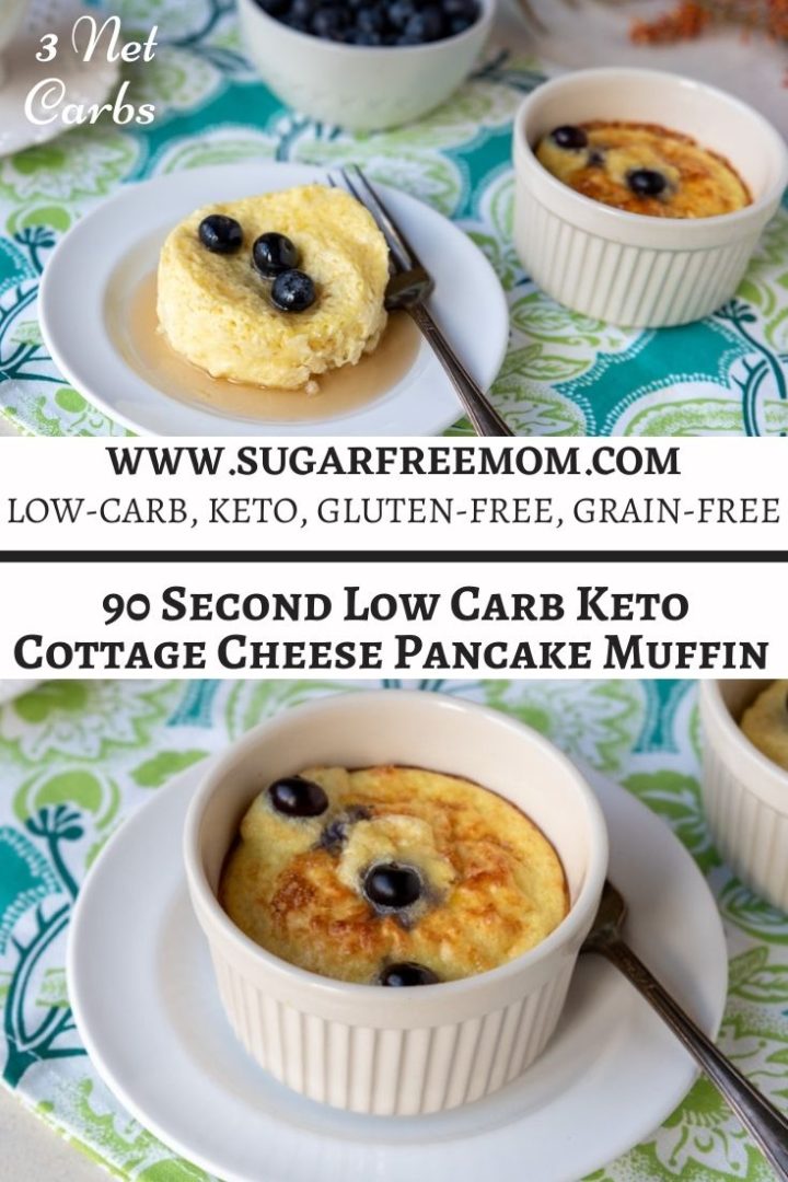90 second Low Carb Keto Cottage Cheese Pancake Muffin - Sugar-Free Mom