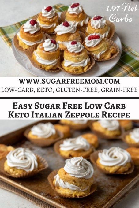 Easy Sugar Free Low Carb Keto Italian Zeppole Recipe - Sugar-Free Mom